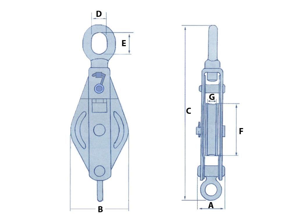Snatch Block 100MM Stainless Steel | SecureFix Direct