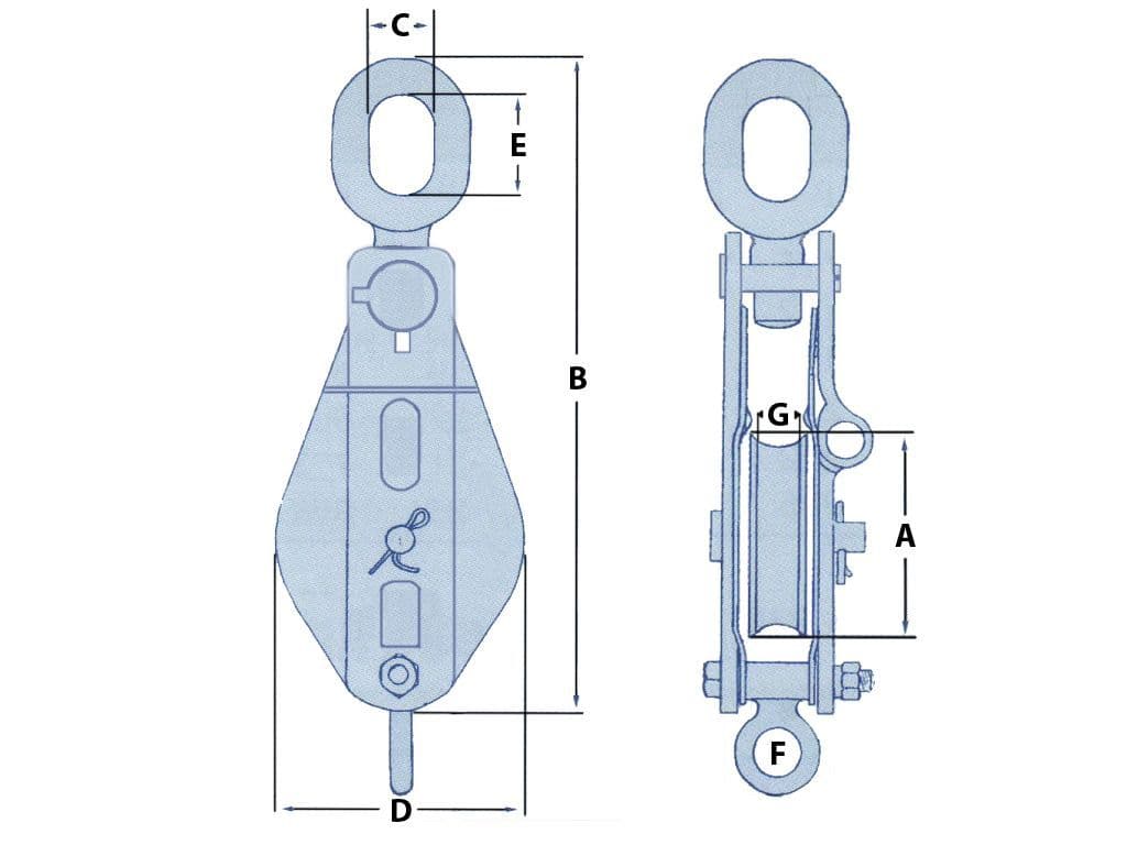 Snatch Block 125MM Stainless Steel | SecureFix Direct