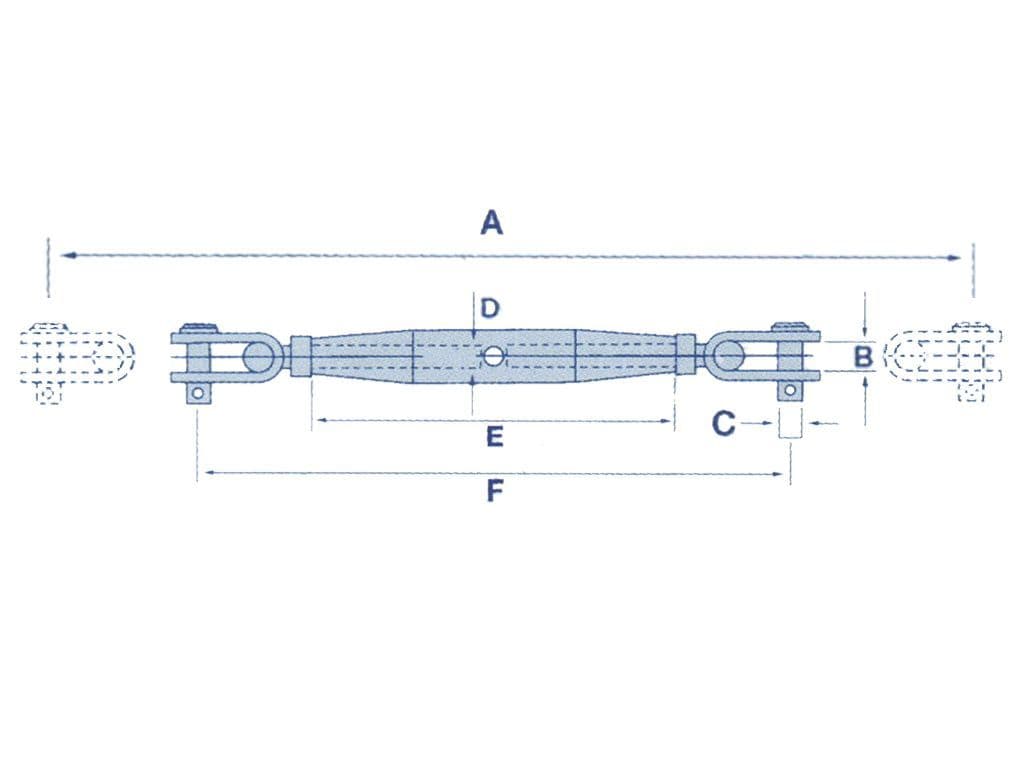 Rigging Turnbuckle Toggle Toggle 5MM | SecureFix Direct