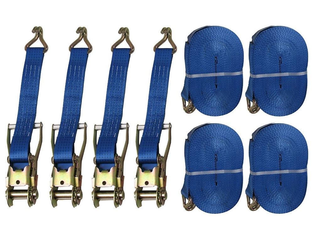 Ratchet Lashing Straps 8M x4 | SecureFix Direct