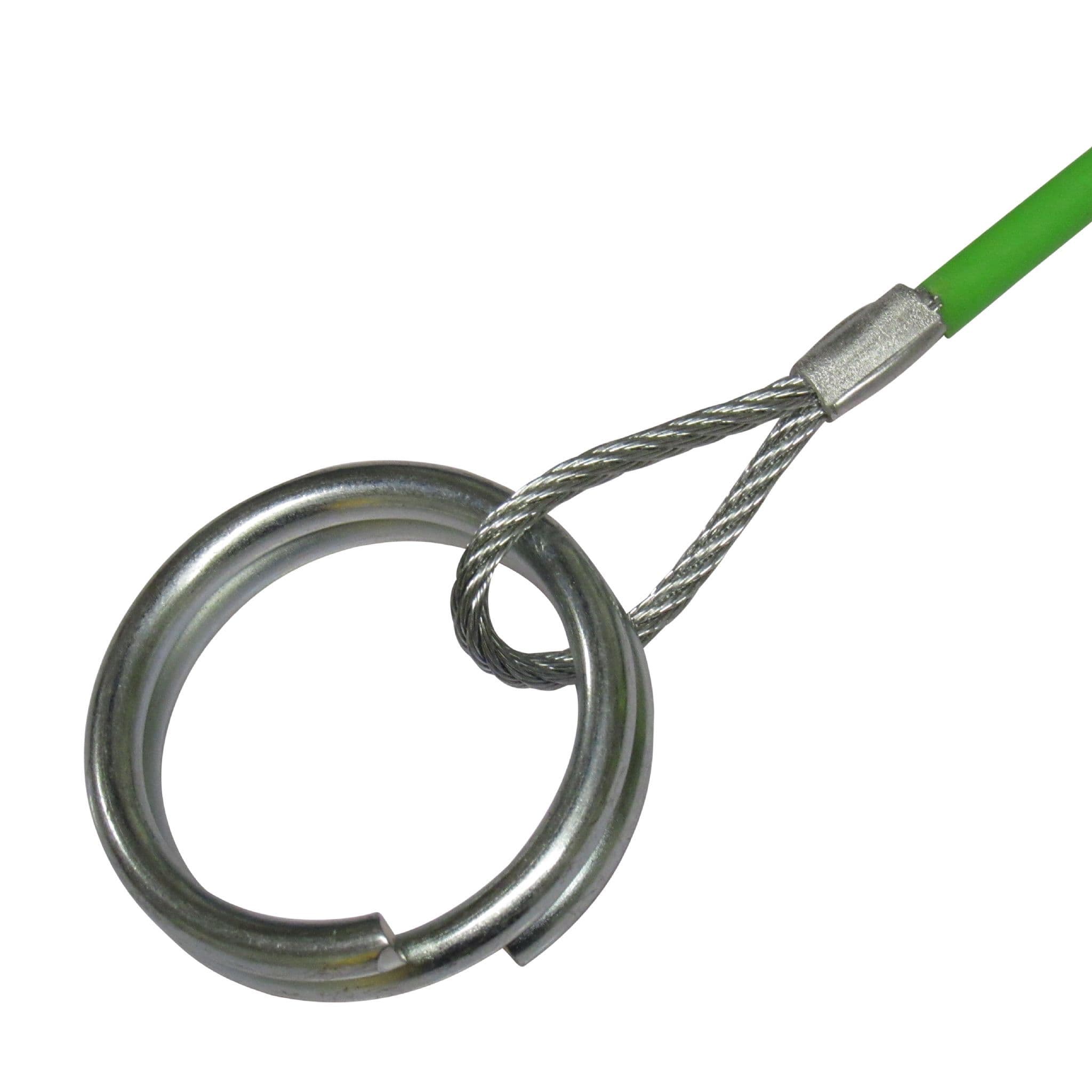 Green Hook and Ring Break Away Cable | SecureFix Direct