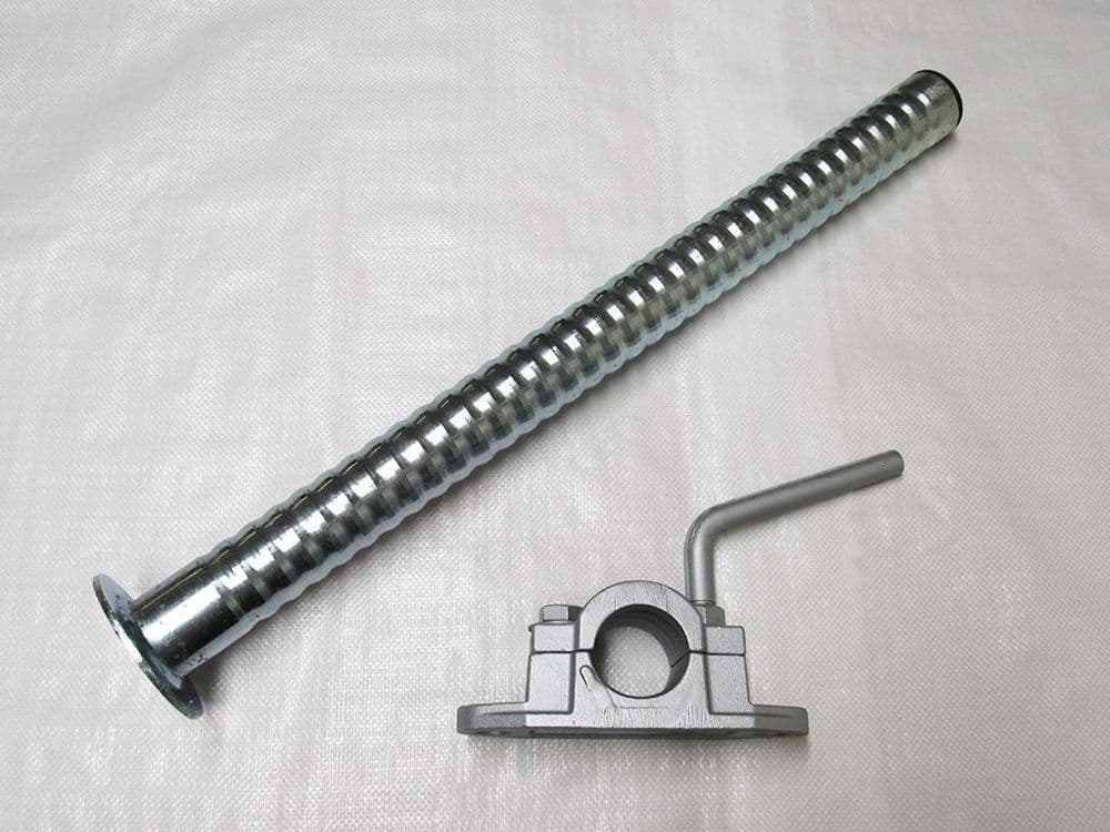 Trailer Leg Prop Stand & Clamp 48MM x 600MM Serrated Caravan Support ...