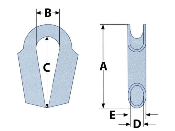 x2 16MM Stainless Steel Tube Thimbles | SecureFix Direct