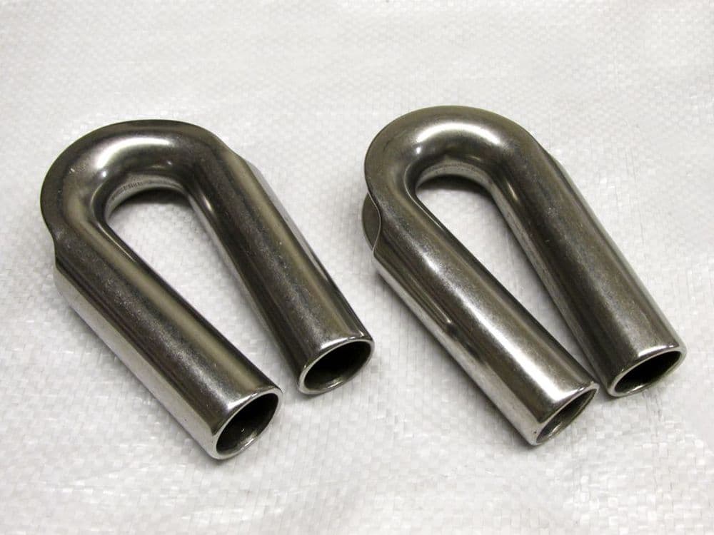 x2 26MM Stainless Steel Tube Thimbles | SecureFix Direct
