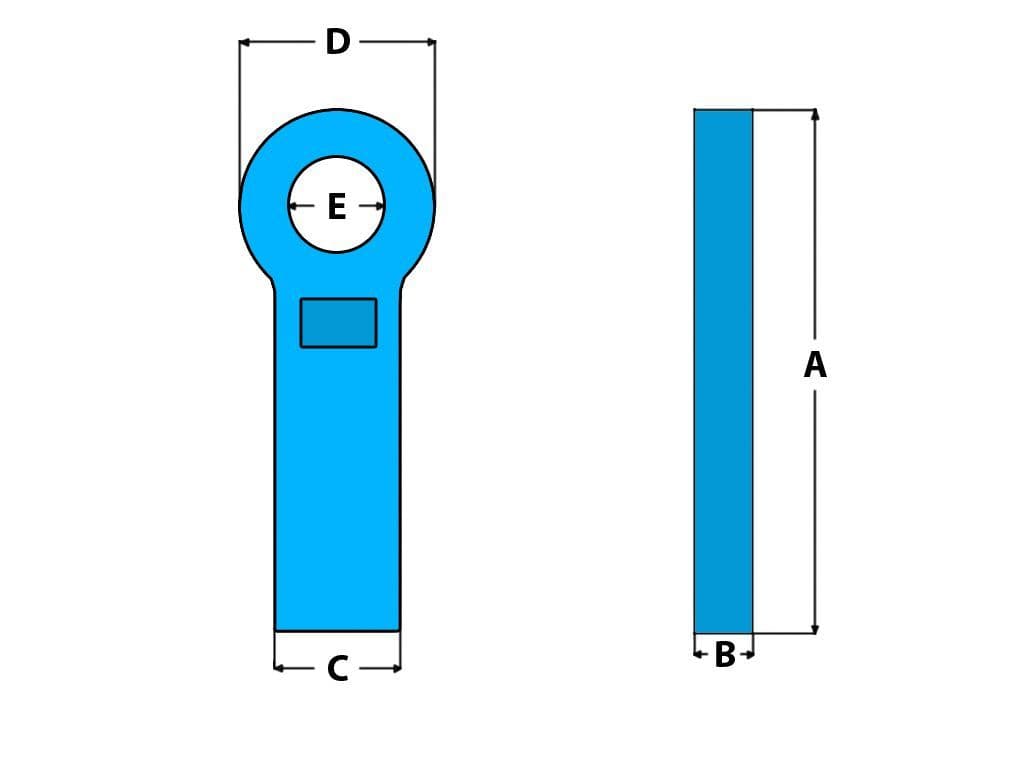 Heavy Duty 12" Straight Trailer Hitch Eye | SecureFix Direct