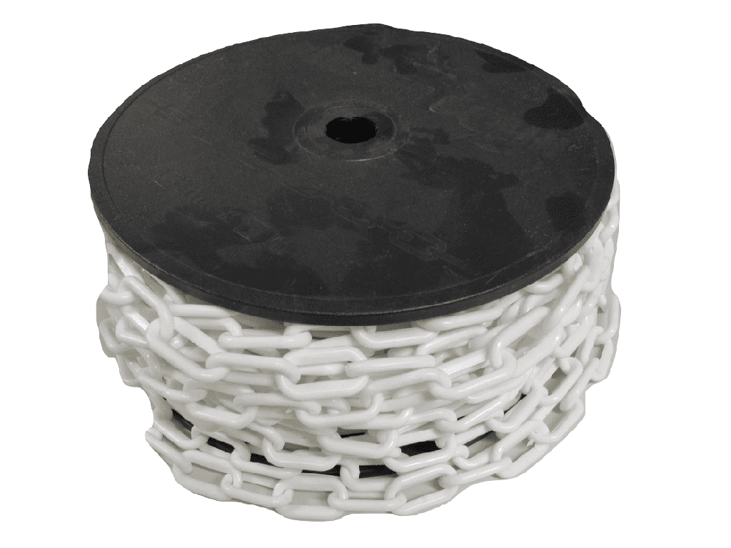 White Plastic Chain Links 10MM x 20M | SecureFix Direct