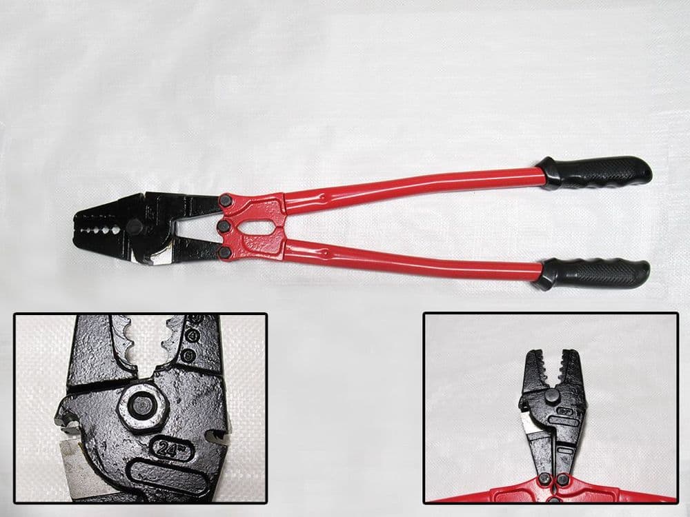 Wire Rope Rigging Tool - Red 24" Ferrule Crimping Swaging Cutters Pliers
