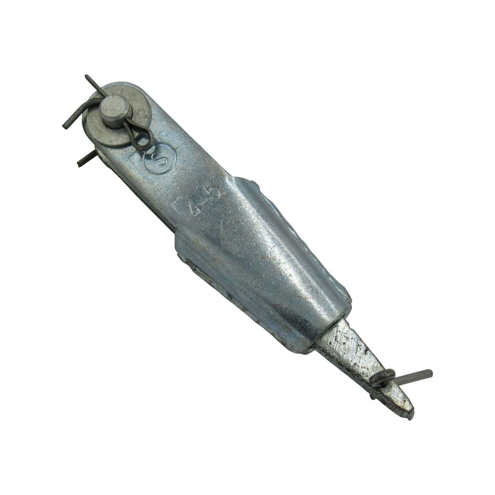 Wire Rope Wedge Socket & Pin 4MM-5MM - Terminator Jaw Zinc Plated