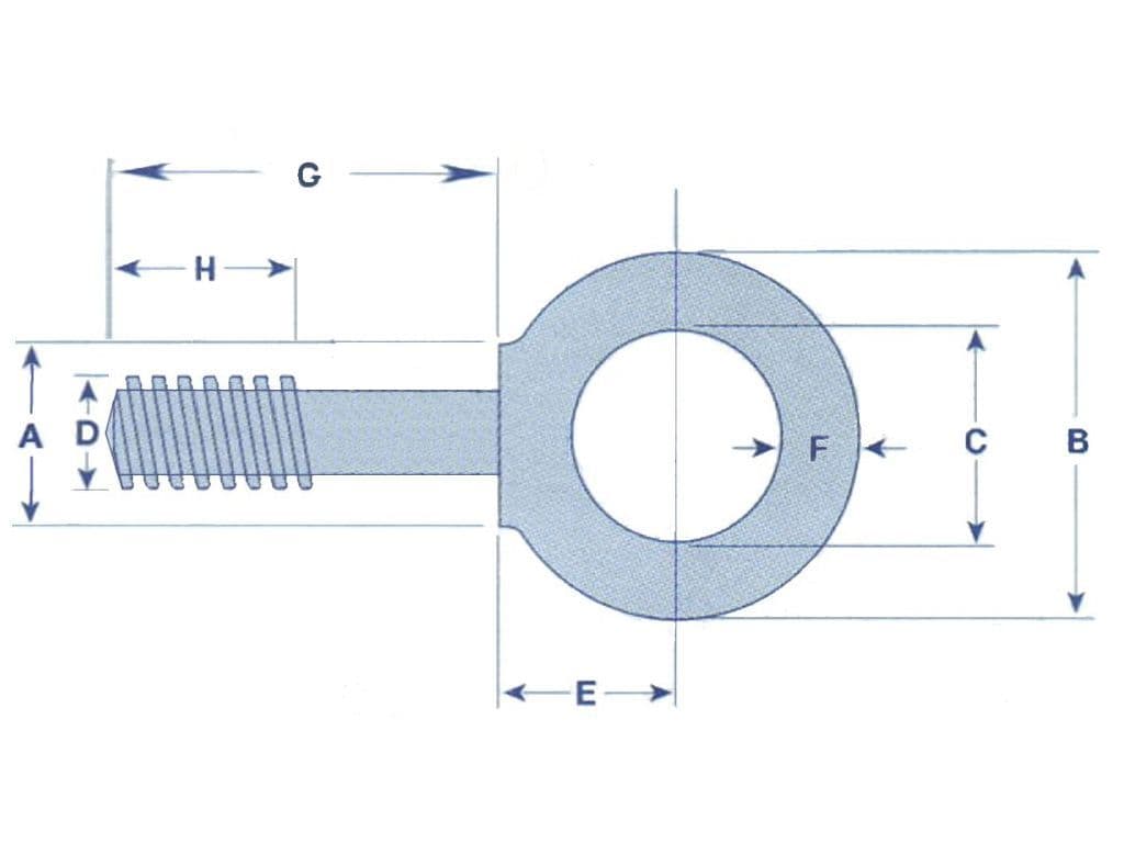 Wood Eye Bolt Stainless 8MM x 80MM | SecureFix Direct