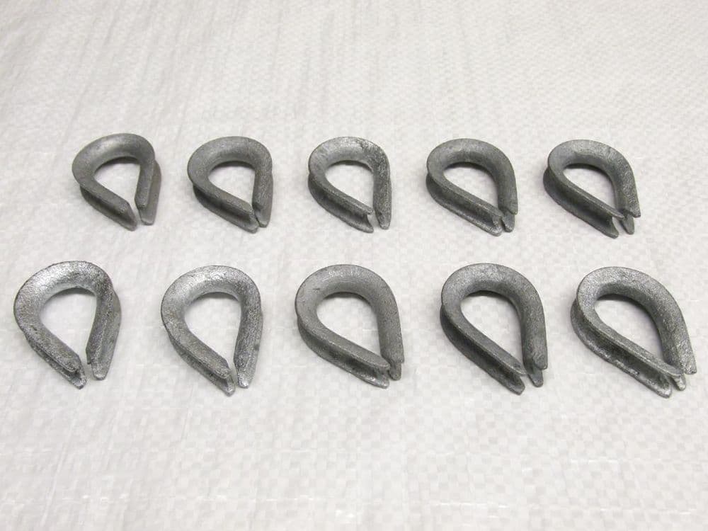 X10 16MM Galvanised Thimbles To BS464 - Lifting Heavy Duty Galv 5/8 Inch