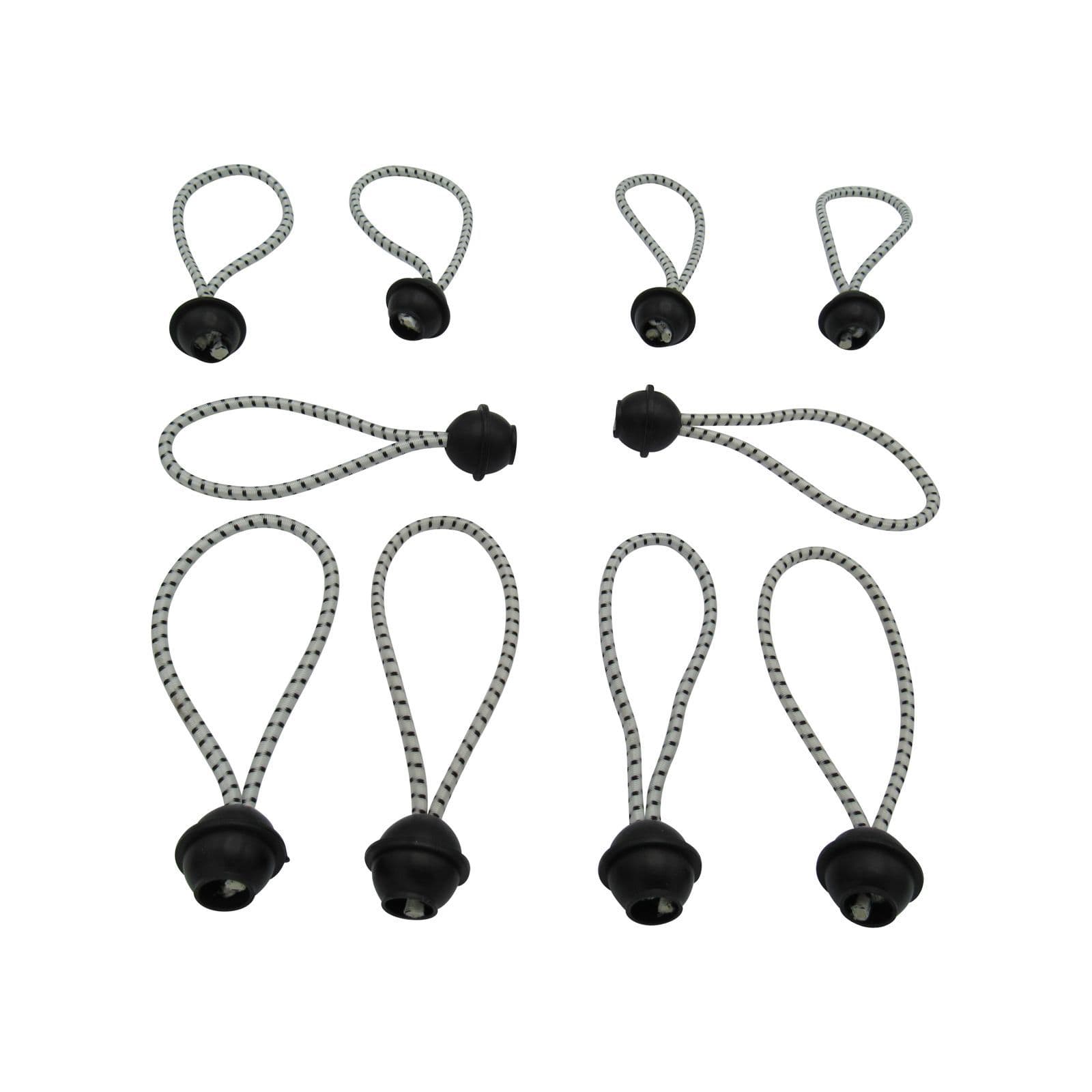 X10 230MM 9" Bungee Shock Cord Ball Loops - Hold Tie Down Tarpaulin ...