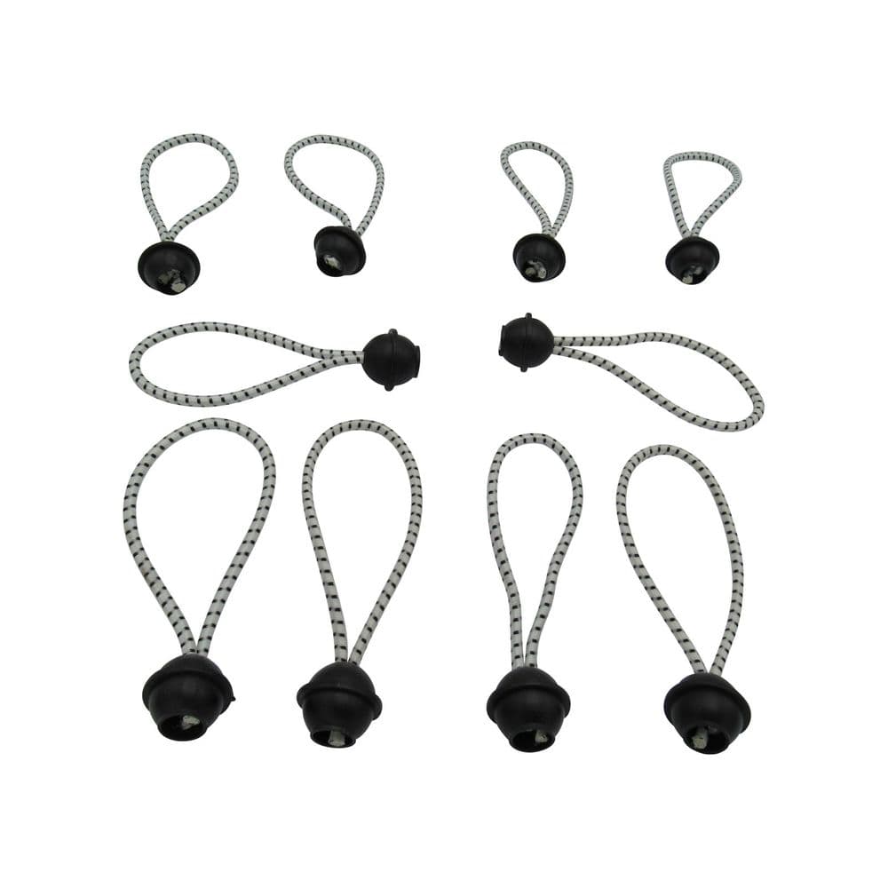 X10 230MM 9" Bungee Shock Cord Ball Loops - Hold Tie Down Tarpaulin ...
