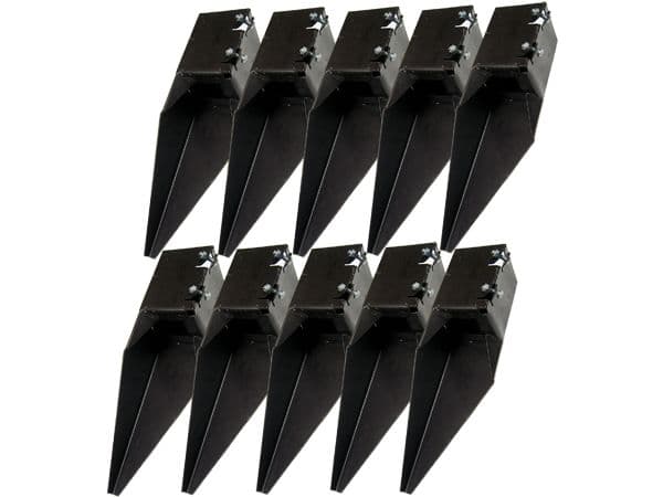 x10 3" Repair Spur Bolt Grip Fence Supports - 75MM Post Timber Holder ...