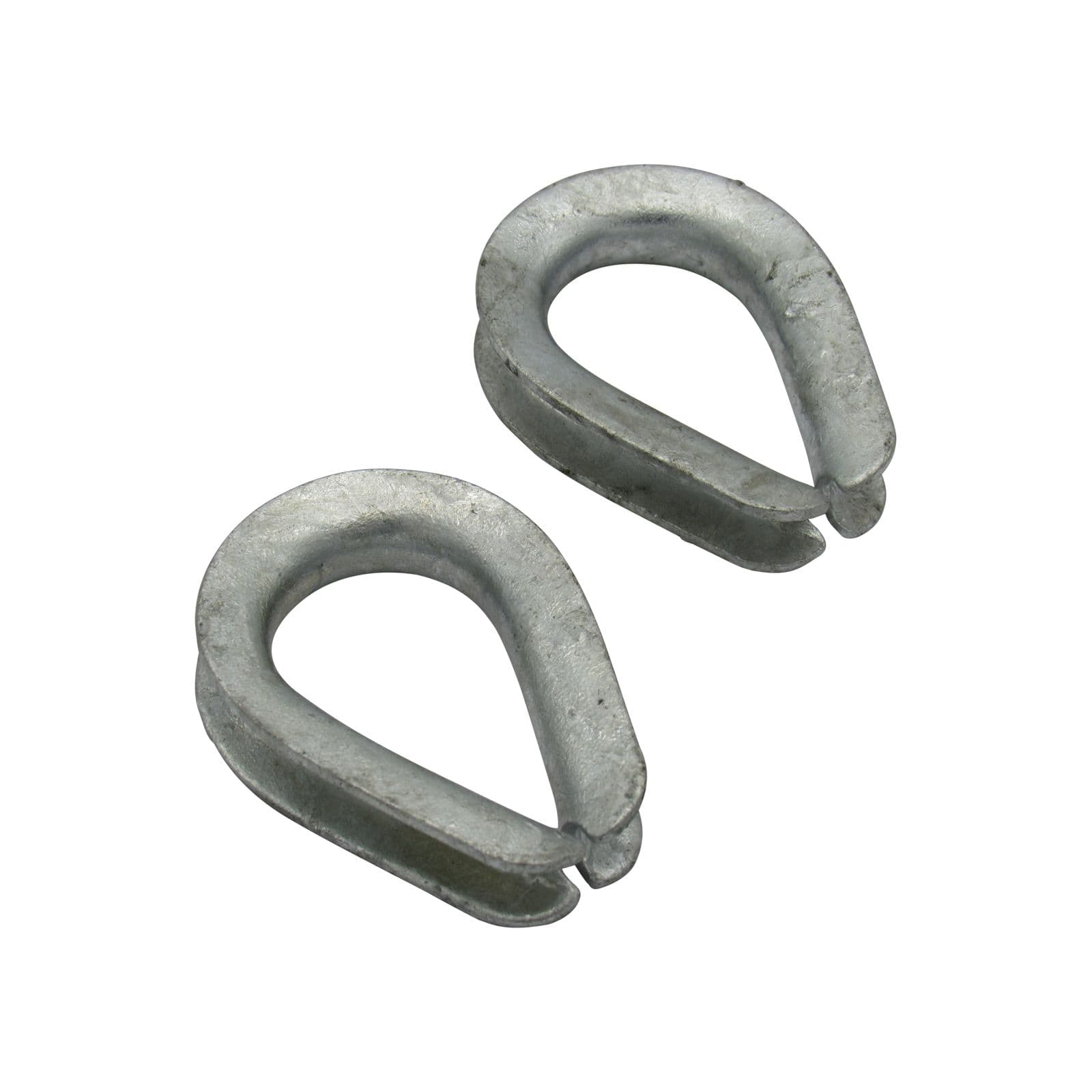 x2 1 1/8" US Fed Wire Rope Thimbles - 28MM FF-T276B Type 3 Galvanised