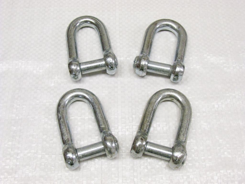 x4 12MM Galvanised Commercial Dee Shackles With Countersunk Pin - Chain ...