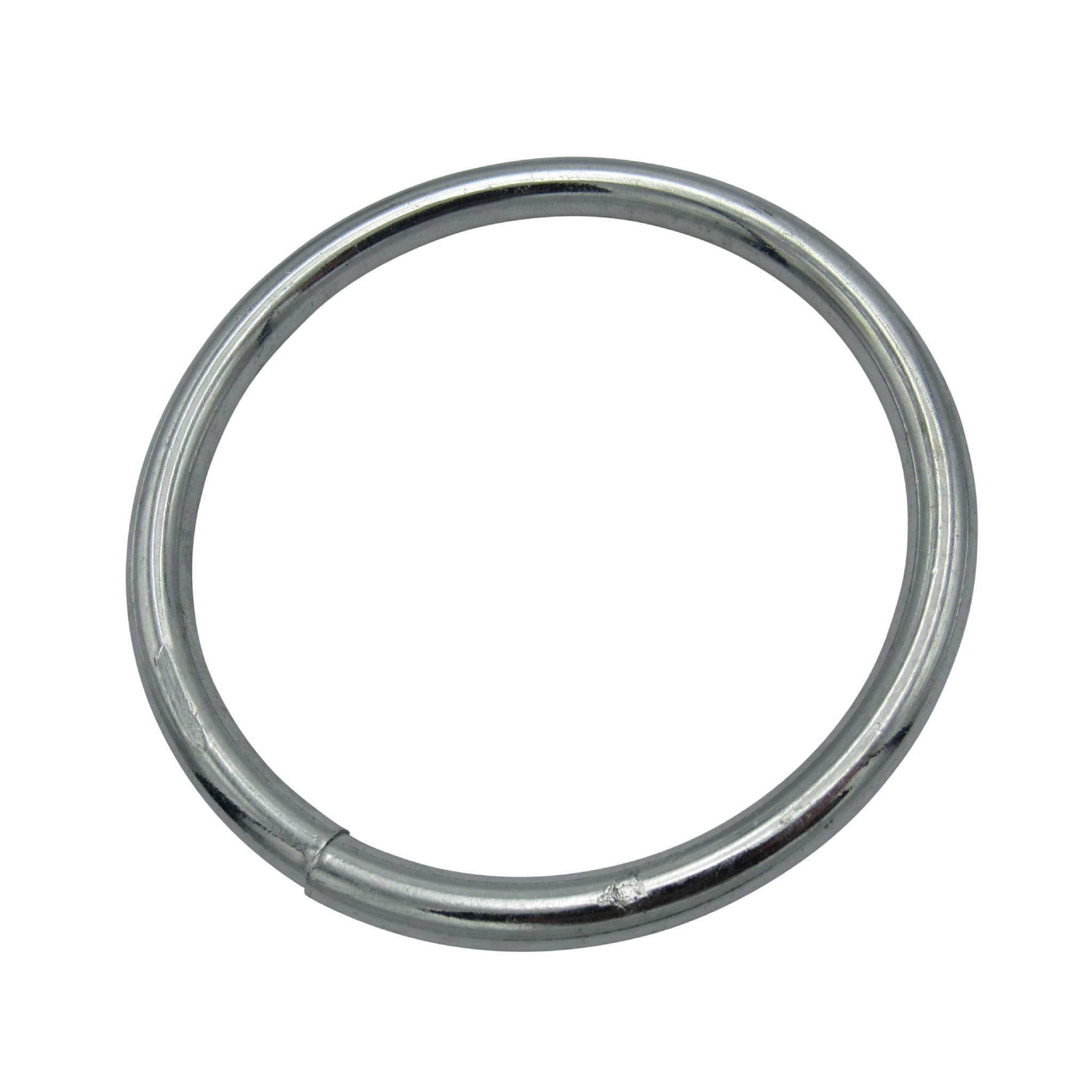 Zinc Plated Round Rings 8MM x 75MM X4 - O Welded Steel