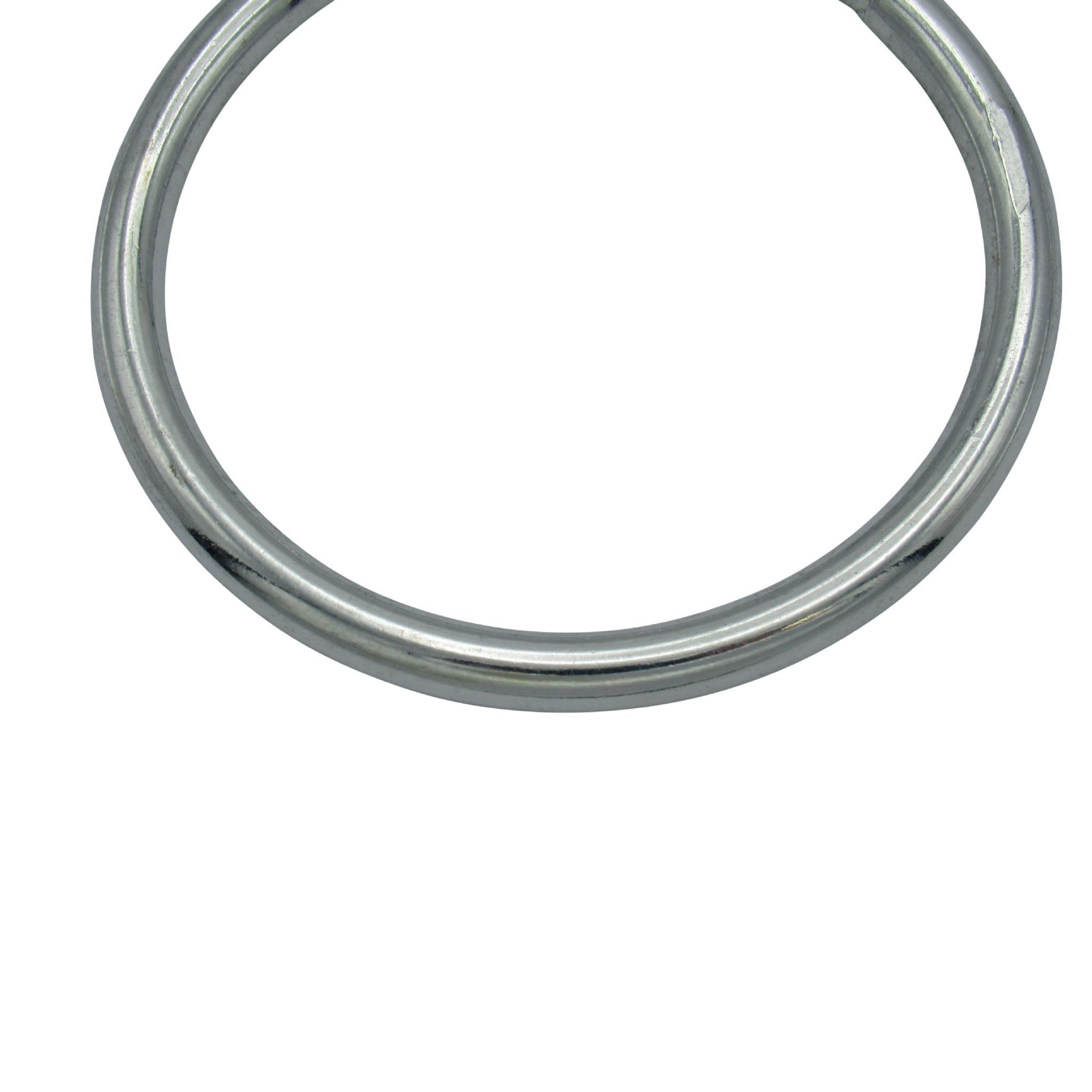 Zinc Plated Round Rings 8MM x 75MM X4 - O Welded Steel
