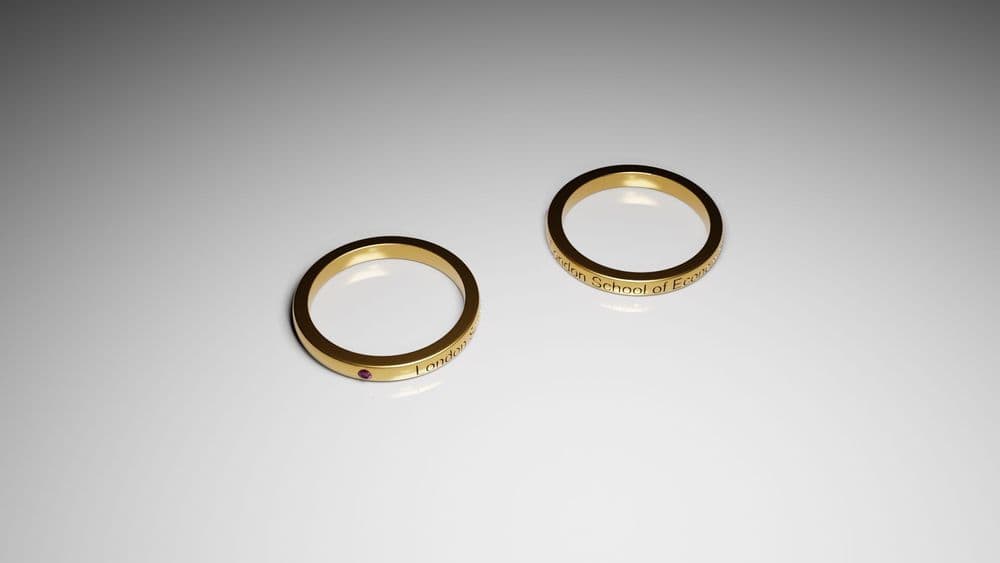 LSE Gold Band Ring 2 5mm Option