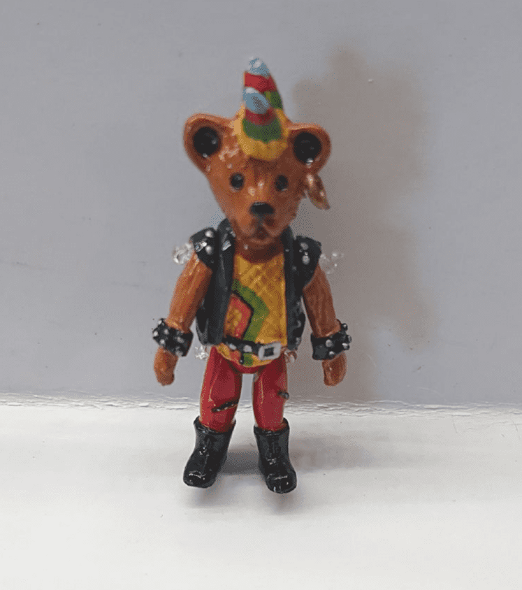 Minnie Maria Victorian Doll. Jointed Pewter Miniature.