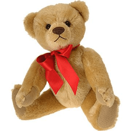 Traditional gold jointed 30cm mohair bear by Clemens