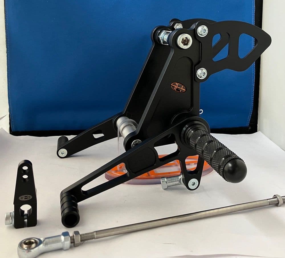 Fixed Rearsets - Honda CB500 94-03 Race Shift Black RSH024-BK