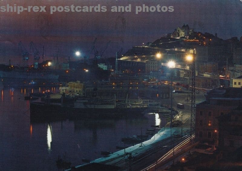 Ancona Marche harbour at night