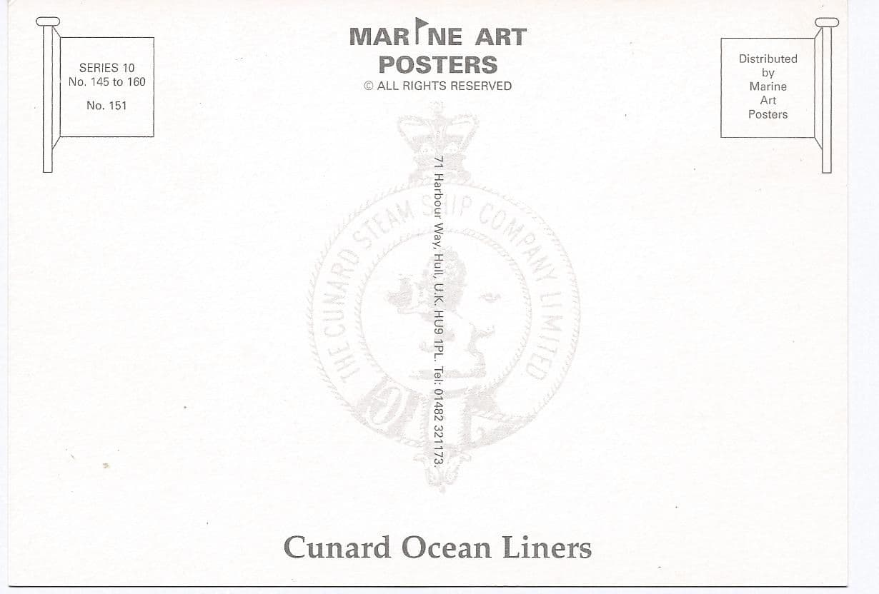 ANDANIA 1922a Cunard Line a