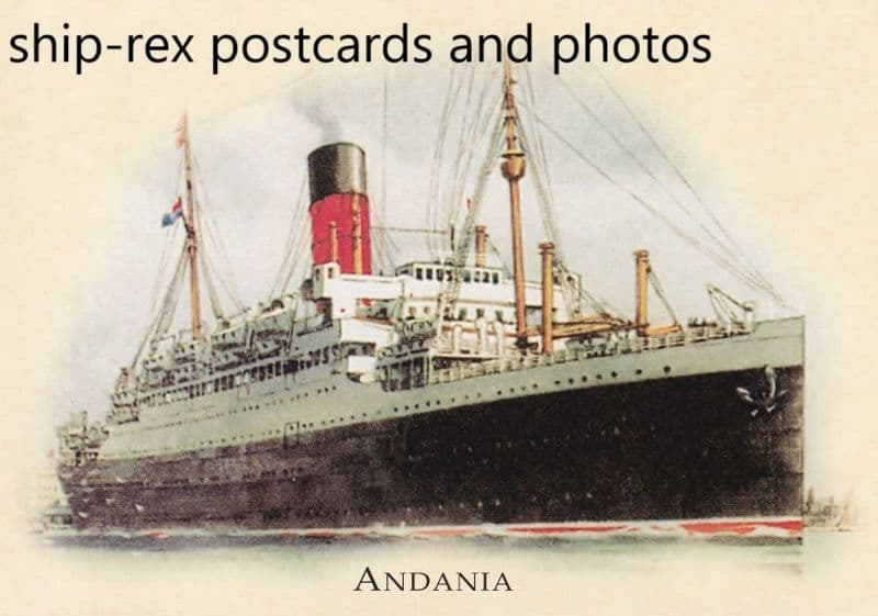 ANDANIA 1922a Cunard Line a