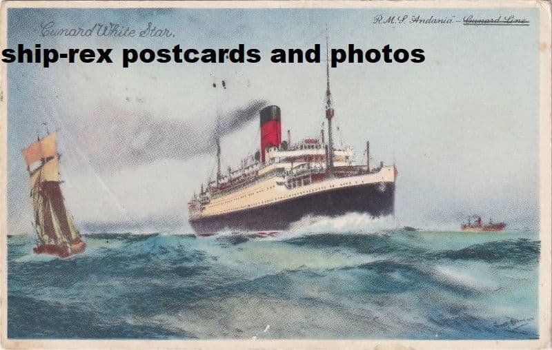 ANDANIA 1922b Cunard White Star Line a