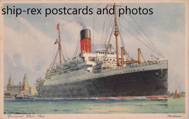ANDANIA 1922b Cunard White Star Line b