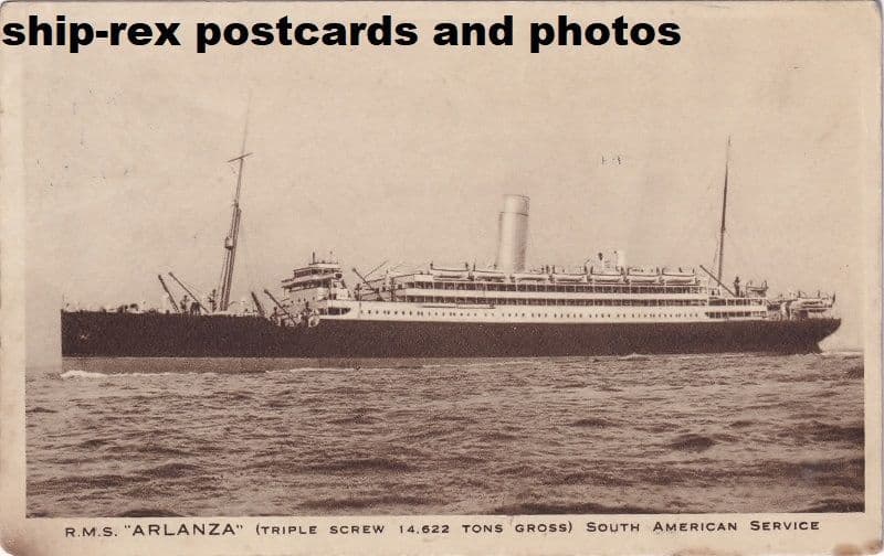 ARLANZA 1912 Royal Mail Lines
