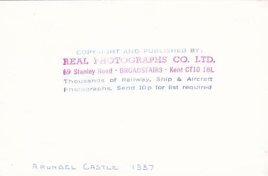 ARUNDEL CASTLE 1921b Union Castle b