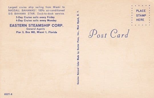 BAHAMA STAR Eastern Steamship Lines a4
