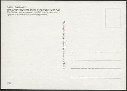 Bath The Great Roman Bath postcard