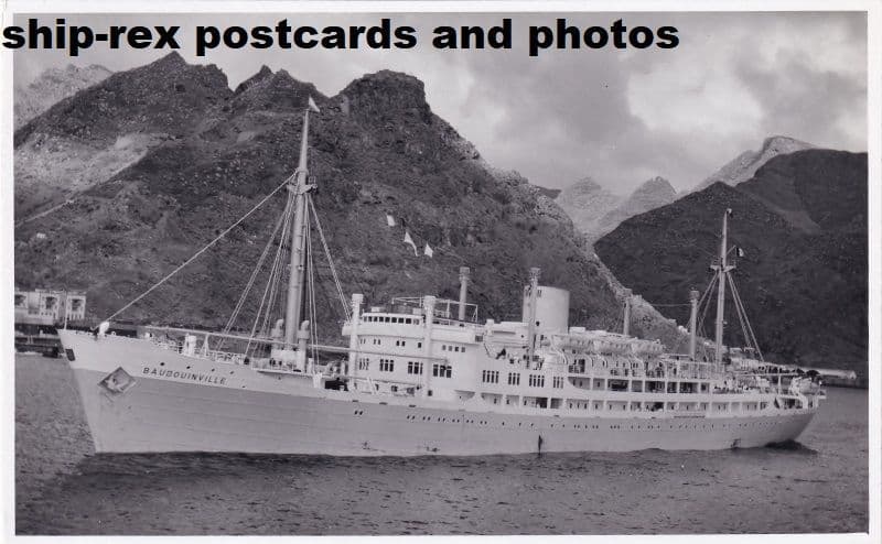 BAUDOUINVILLE 1950 Cie Maritime Belge