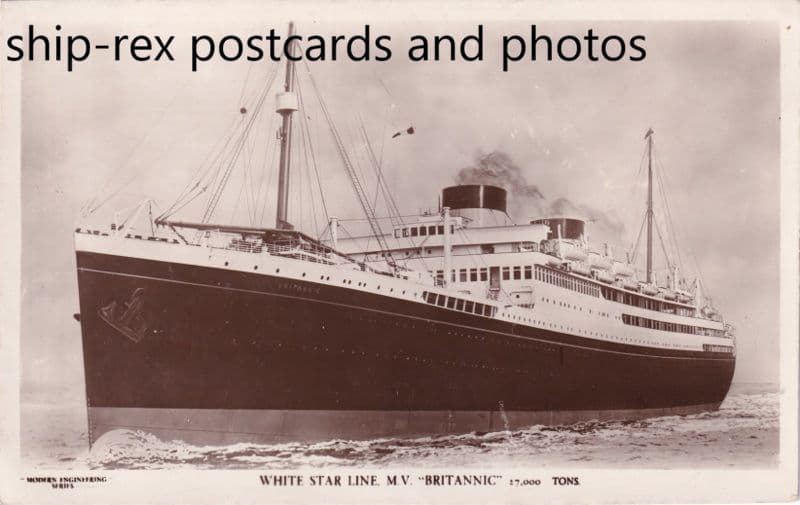 BRITANNIC 1930a White Star Line b