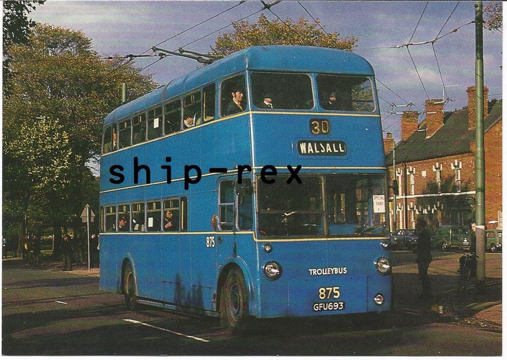 British United Traction Trolleybus - postcard