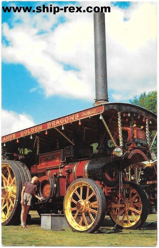 Burrell Traction Engine - postcard
