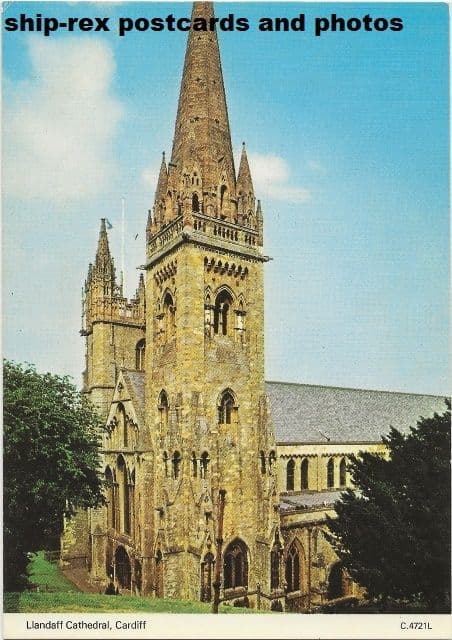 Cardiff Llandaff Cathedral postcard