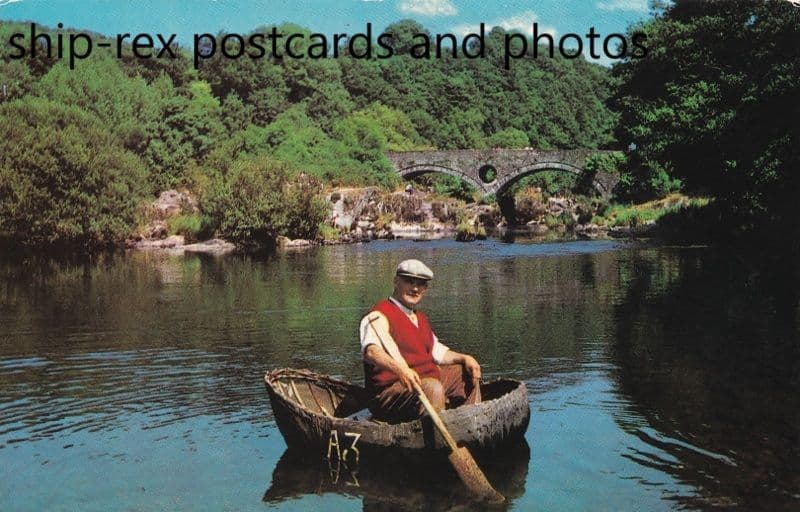 Cenarth Carmarthen coracle man a