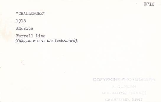 CHALLENGER 1918 Farrell Line