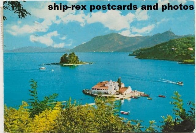 Corfu Pontikonissi postcard