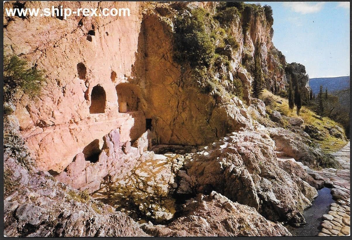 Delphi The Castalian Spring - postcard