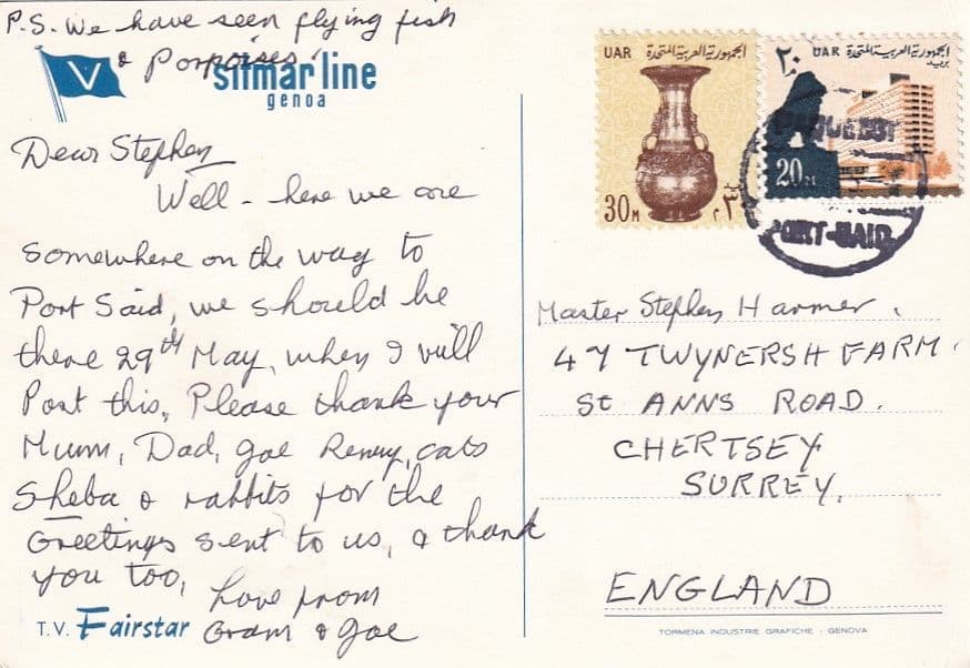 FAIRSTAR 1964a Sitmar Line