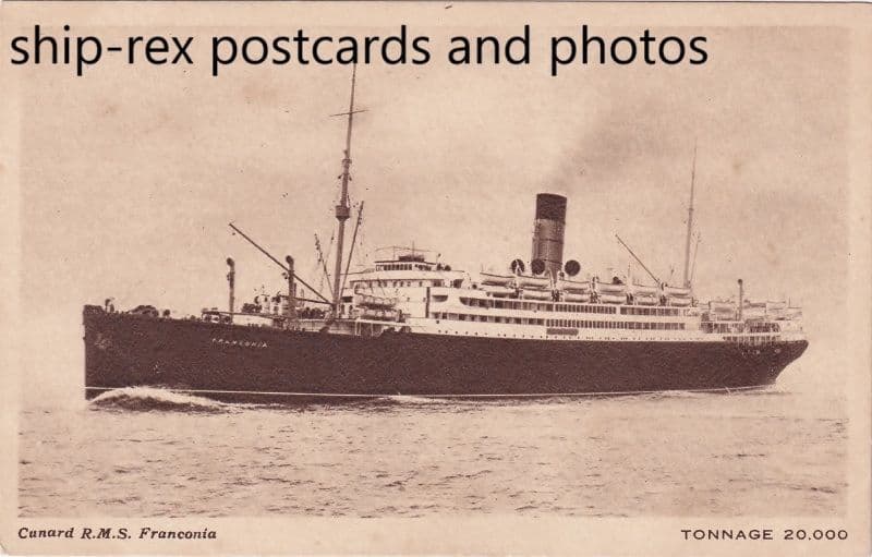 FRANCONIA 1923a Cunard Line a