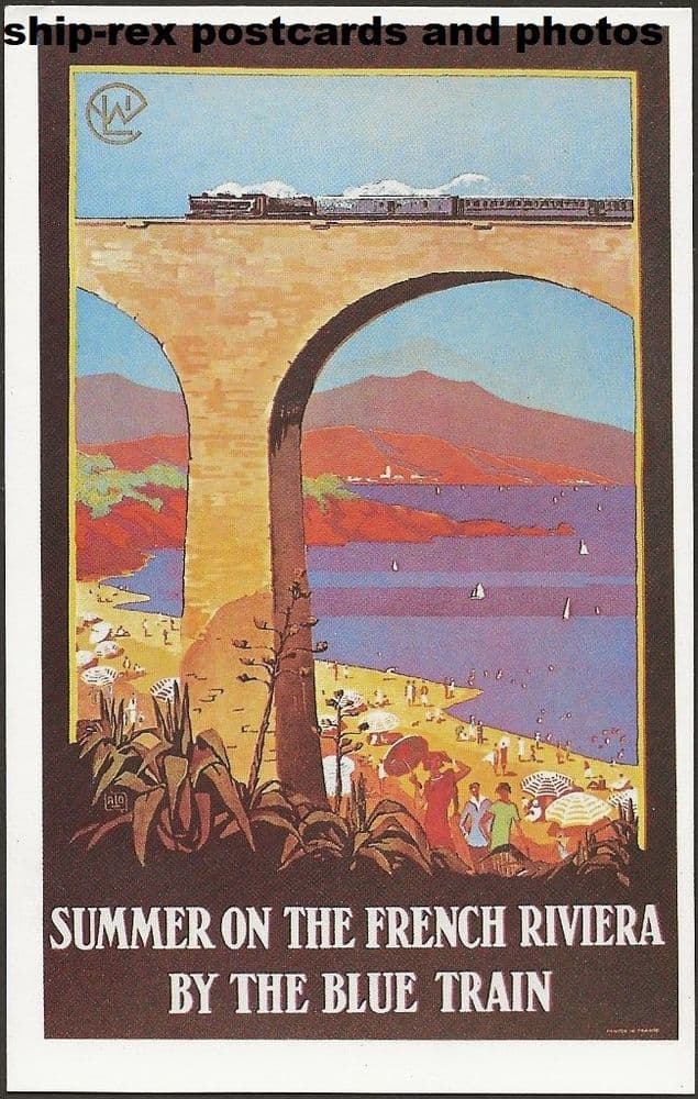 French Railway Poster French Riviera - modern postcard