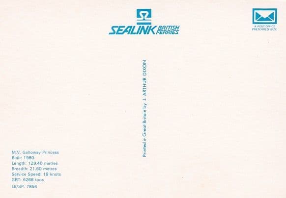 GALLOWAY PRINCESS 1980b Sealink b1