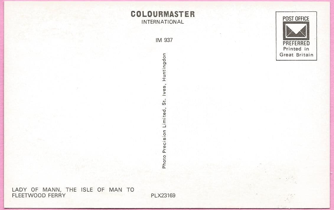LADY OF MANN 1976 Isle Of Man SP d1