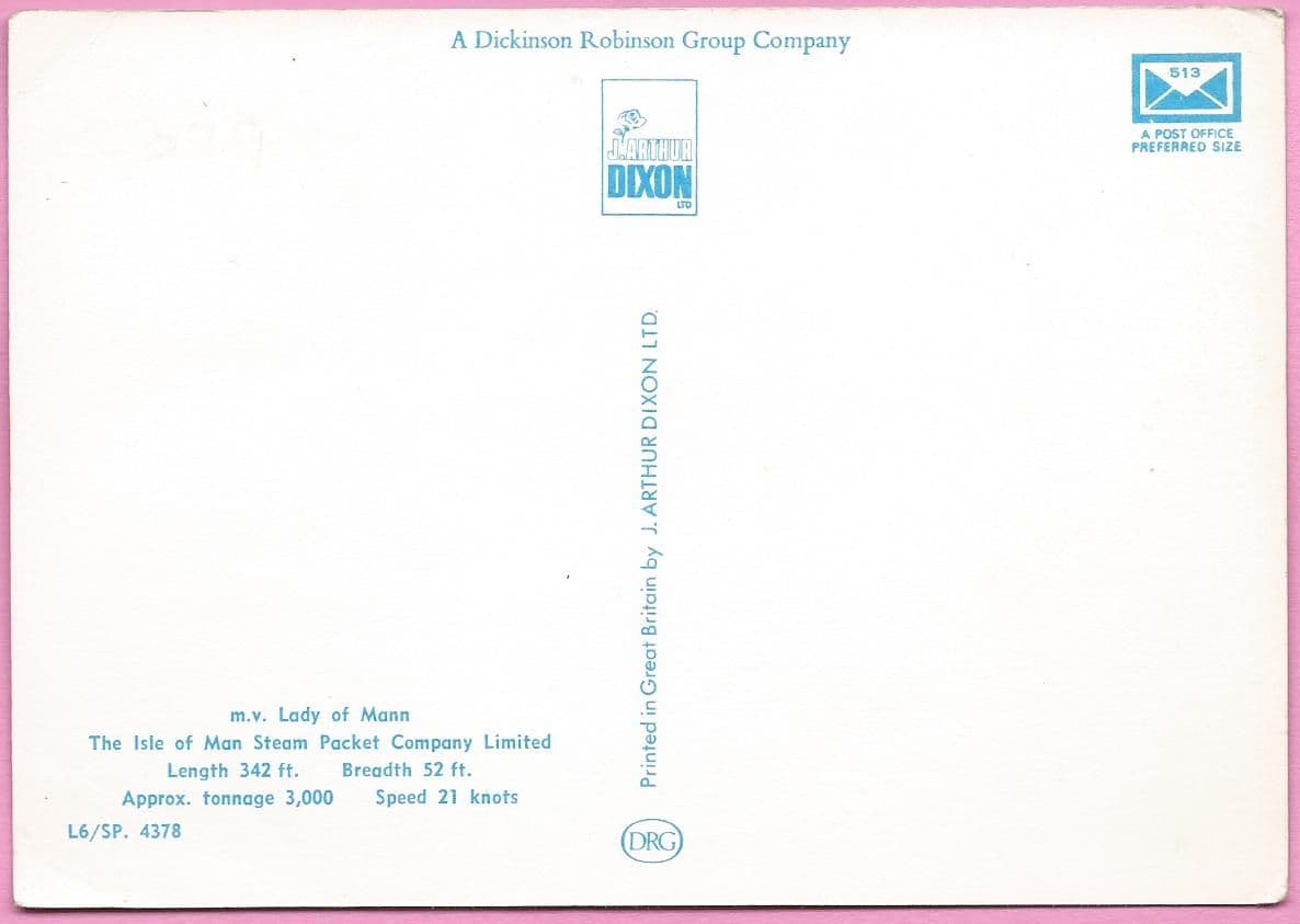 LADY OF MANN 1976 Isle Of Man SP e