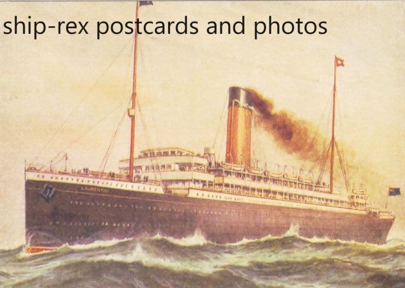 LAURENTIC 1908 White Star Line a1